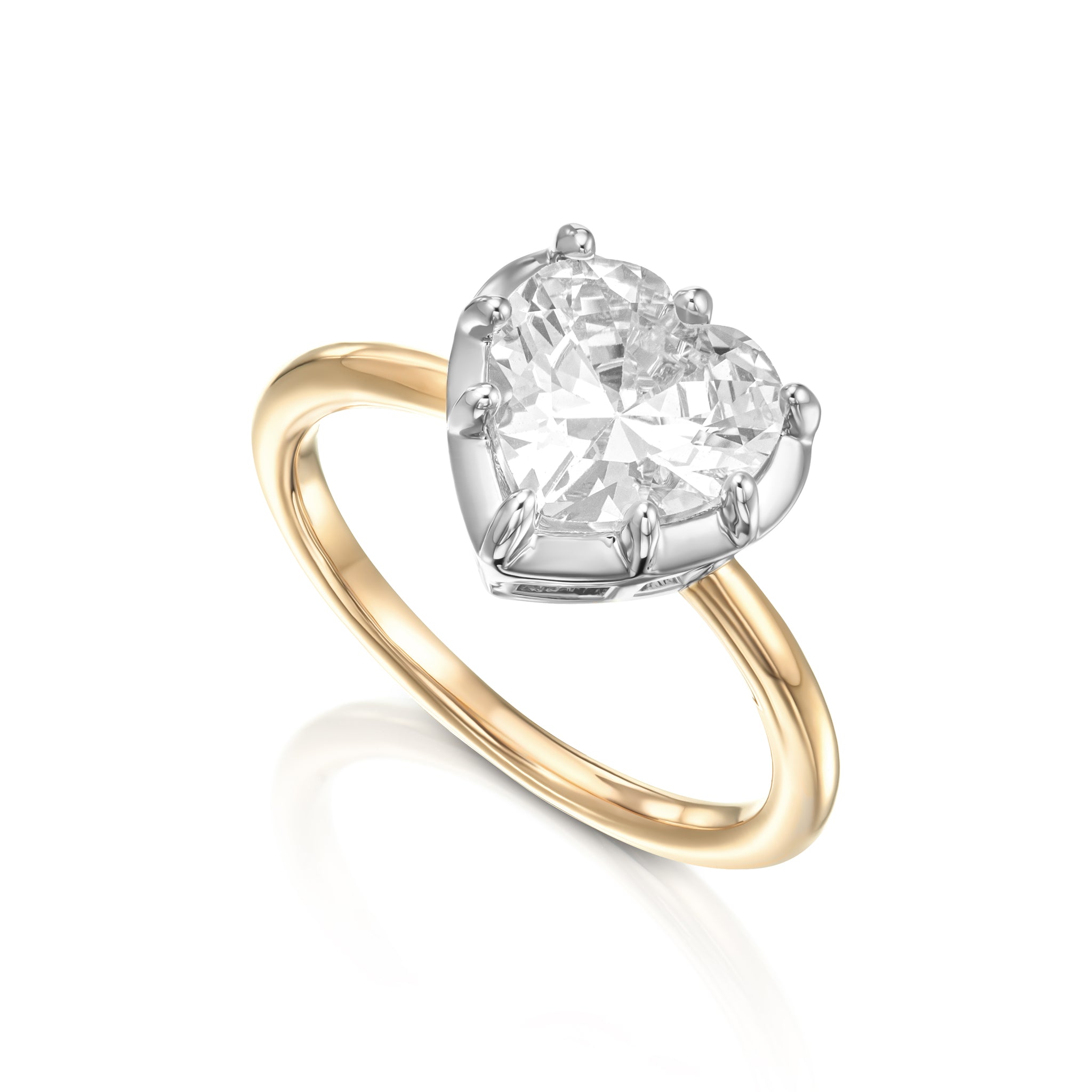 Two Tone Heart Ring